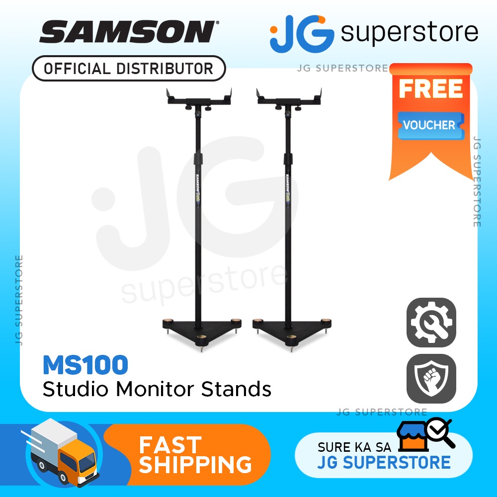 Samson MS100 Studio Monitor Stands with Adjustable up to 4" Height ...
