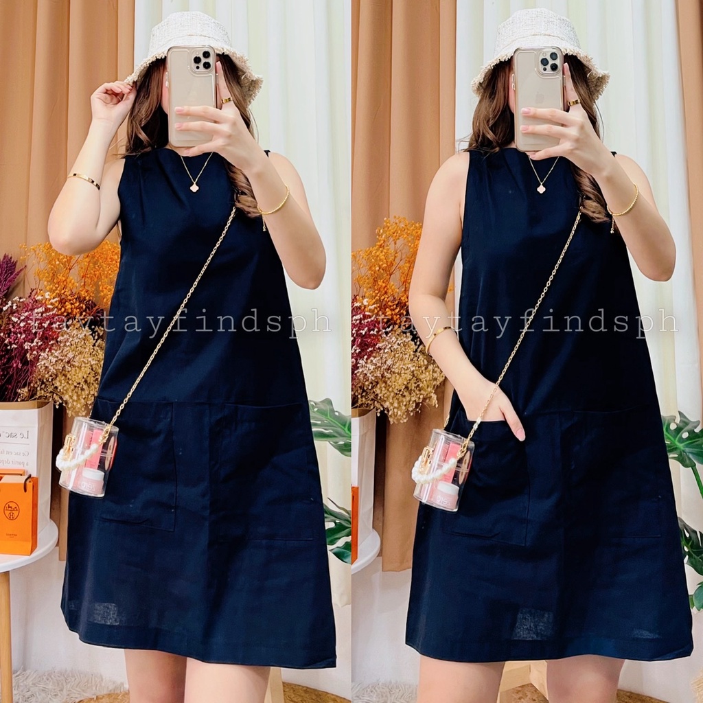 WILLOW BANGKOK TWO FRONT POCKET DRESS | taytayfindsph | Shopee Philippines