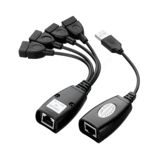 USB Extension By Utp Plus Hub 4 Usb Ports Up To 50 Mt Rj45 | Shopee ...