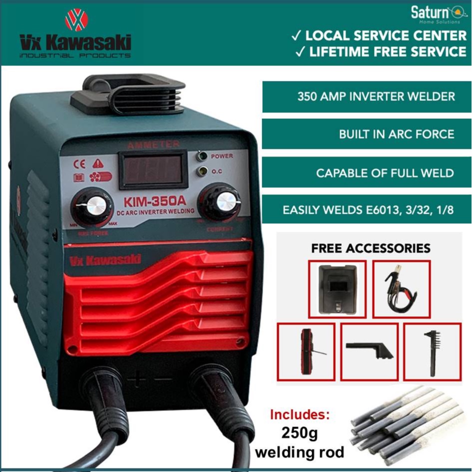 VX KAWASAKI Inverter Portable Welding Machine KIM350 ARC FORCE 350 Amp ...