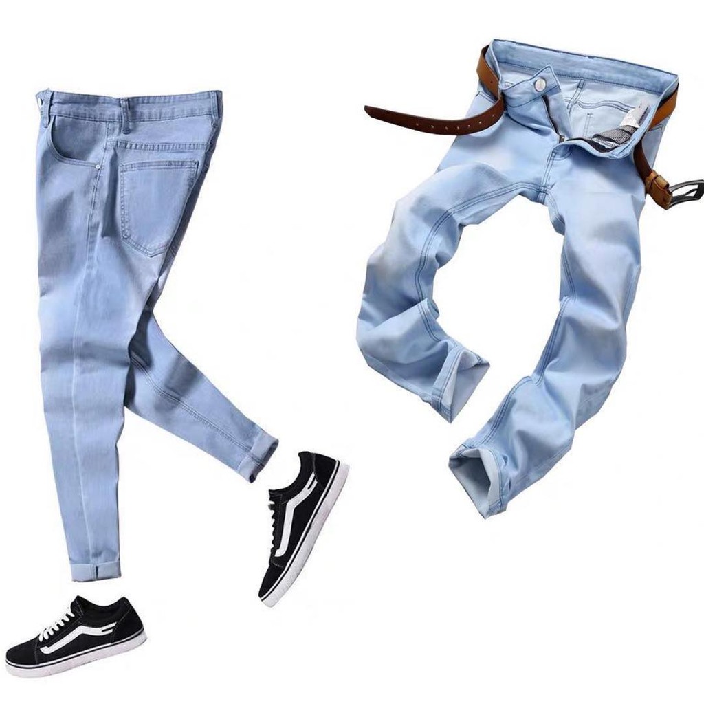 Light Blue Maong Pants Best Selling Stretchable Skinny Jeans For Men ...