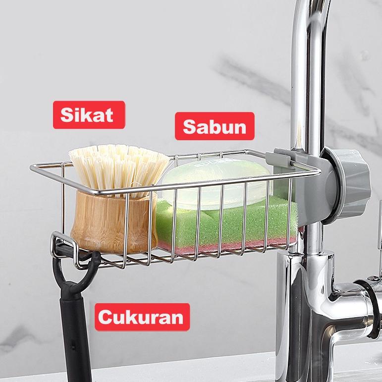 Z4e4 Water Tap Hanger Rack Dishwashing Soap Storage Kitchen Equipment ...