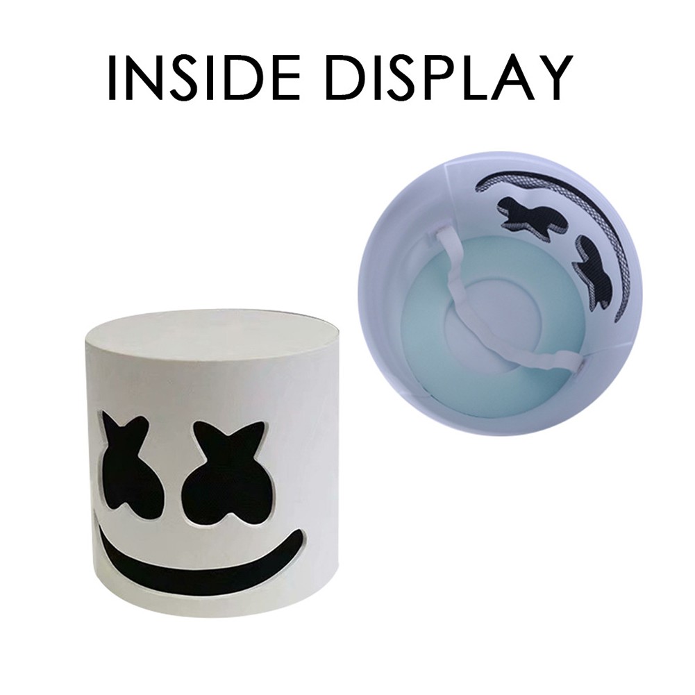 DIY PVC Marshmello Helmet DJ Mask Concert Props Future Bass Music Bars ...