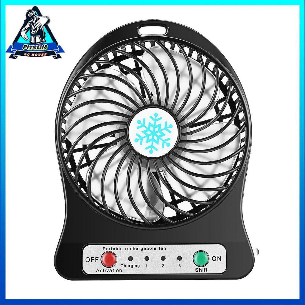 Portable Mini LED Fan Air Cooler Battery Operated USB Charging Light ...