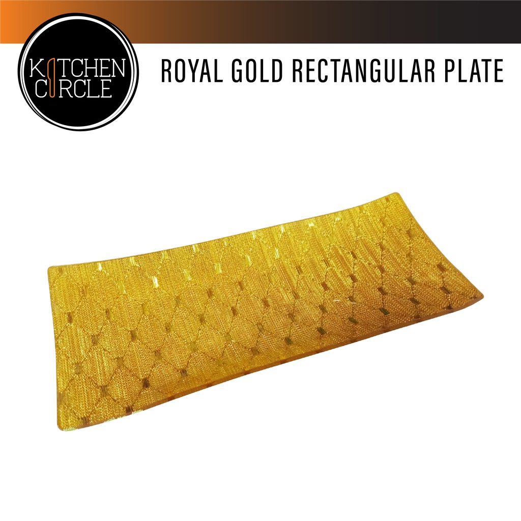 Royal Gold Rectangular Plate | Shopee Philippines