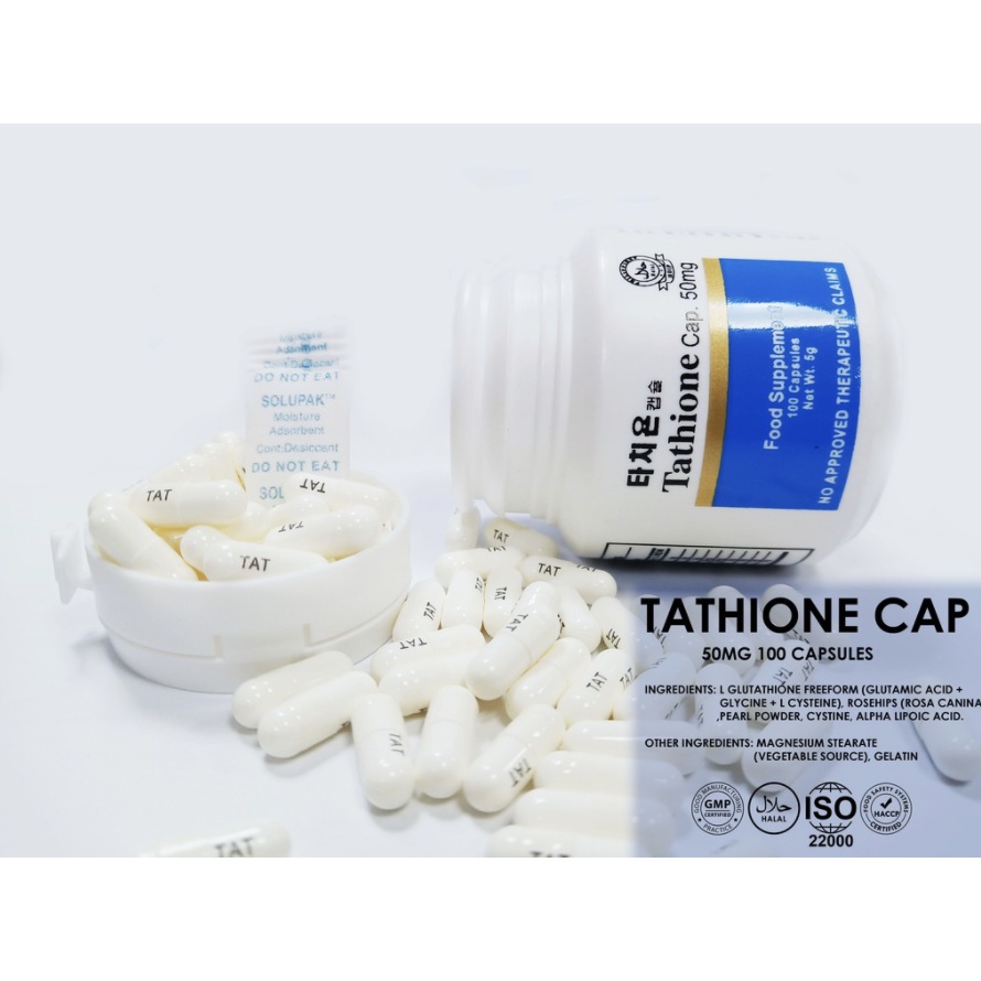 Tathione Korea 50mg Whitening 100 capsules | Shopee Philippines