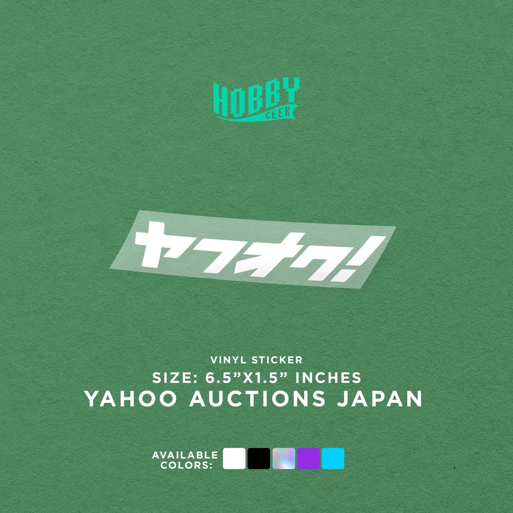 JDM YAHOO AUCTIONS JAPAN Decal Banner Windshield Window JDM Japanese Letters Sticker +FREEBIES ...