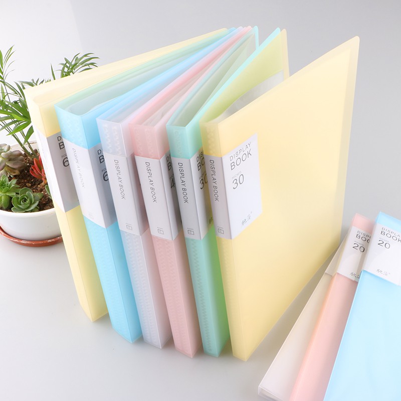 20-pockets-a4-size-minimalist-pastel-candy-color-clear-book-binder