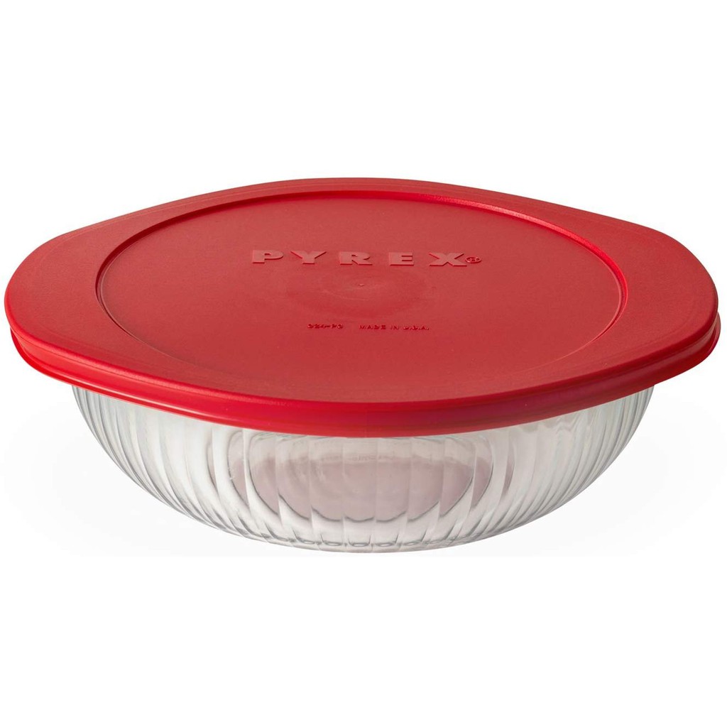 Pyrex Sculpted 2-Quart Casserole Dish with Red Plastic Cover | Shopee ...