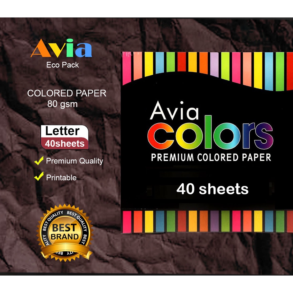 Avia Colored Paper - Full Primary Colors (S) 40s | Shopee Philippines
