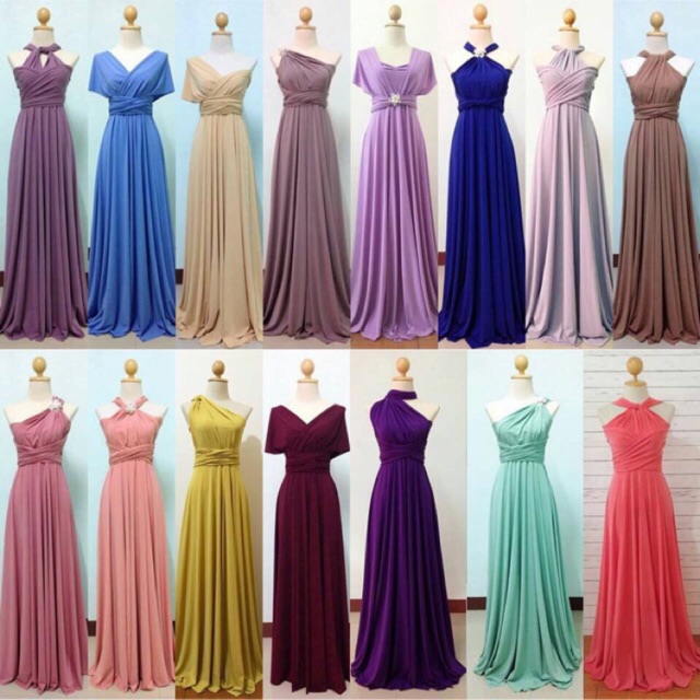 PROMO SALE!!! INFINITY DRESS FLOORLENGTH WITH ATTACHED TUBE | Shopee ...