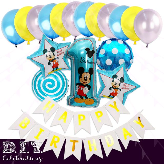 Mickey Mouse Happy 1st Birthday