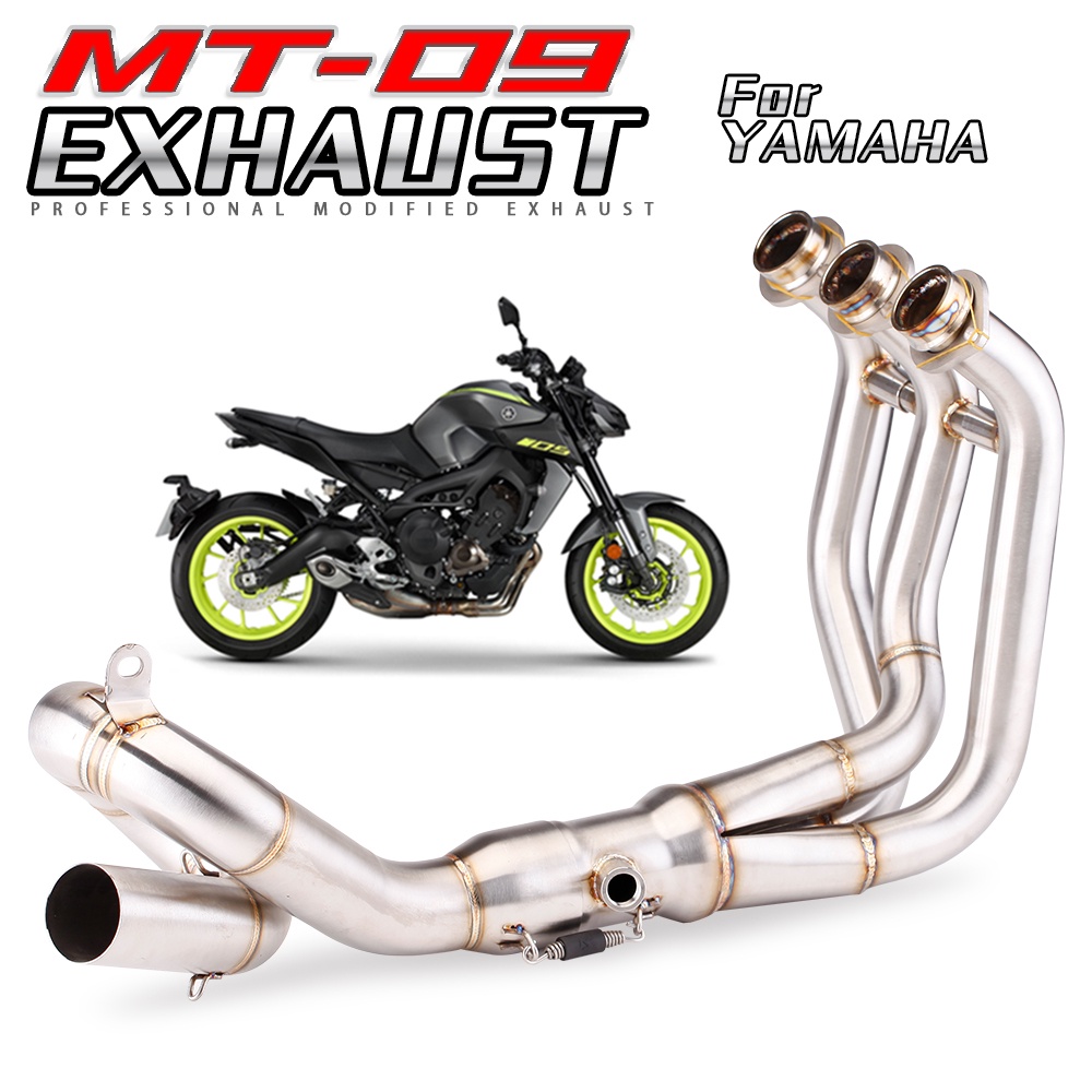MT09 motorcycle exhaust pipe modified stainless steel scooter front ...