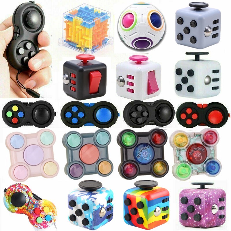 Figit Fidget Cube Fiddle Toys Figet Dice Stress Cubes Autism Anxiety ...