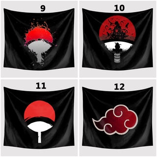Japan Anime Naruto Sasuke Uchiha Akatsuki Polyester Wall Hanging ...