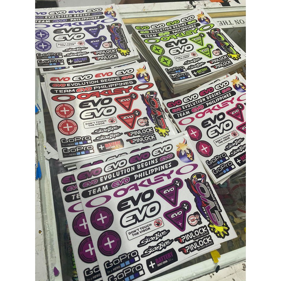 EVO VERSION 4 HELMET STICKERS | Shopee Philippines