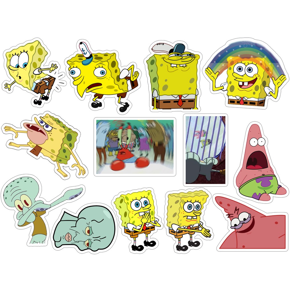 Spongebob Memes Vinyl Sticker Pack (Cartoon Stickers for Phones ...