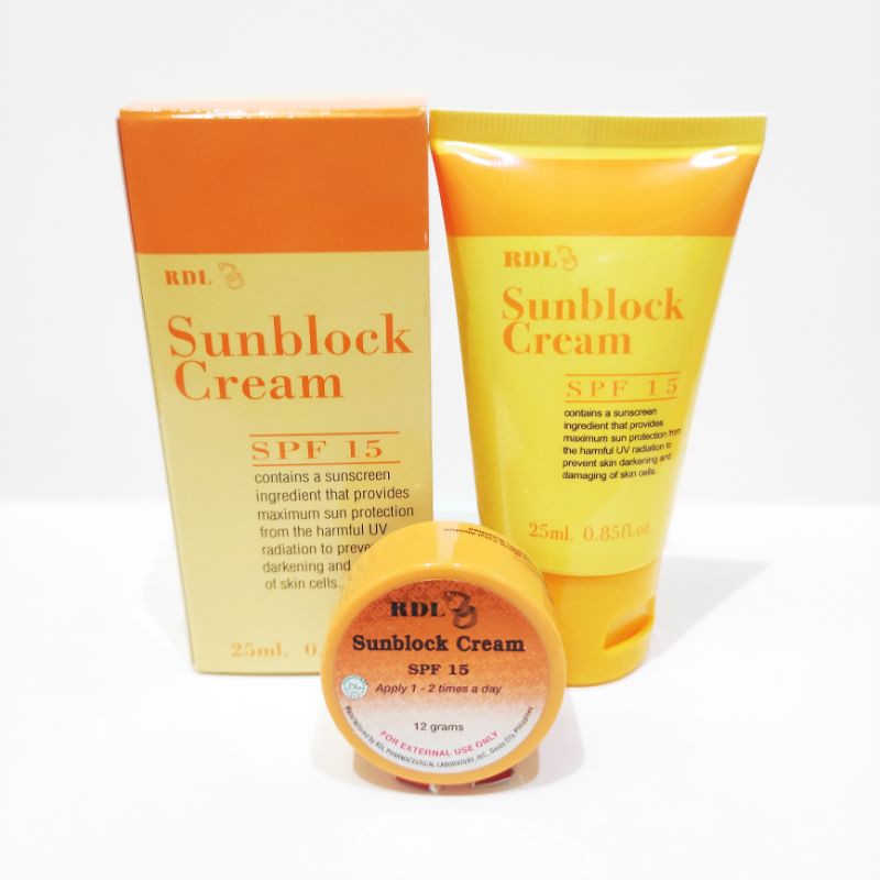 RDL Sunblock Cream 25g/12g/15g | Shopee Philippines
