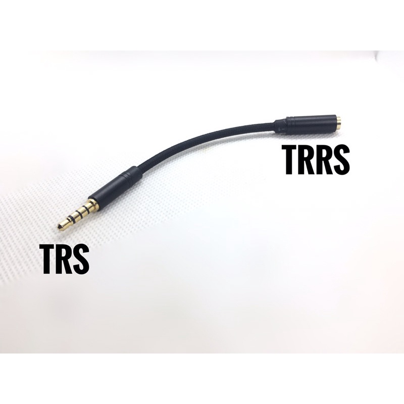 Braided 3.5mm TRS male to TRRS female adapter | Shopee Philippines