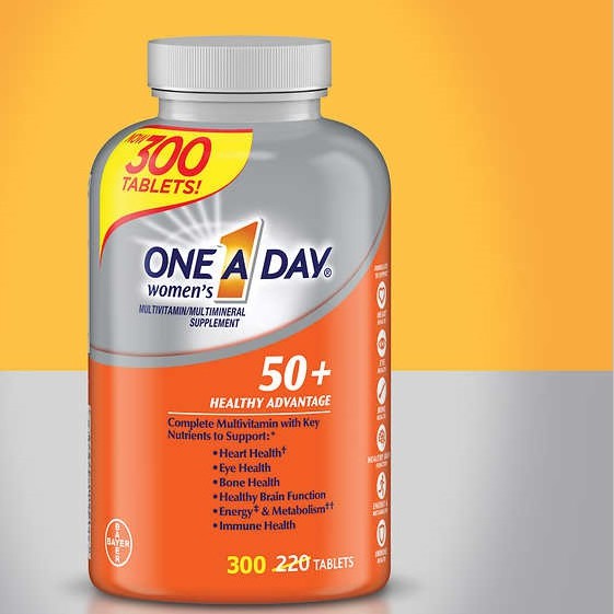 One A Day Women's 50+ Silver Healthy Advantage 300 Tablets | Shopee ...