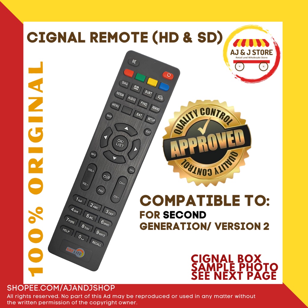 SATLITE FIRST GENERATION OR VERSION 1 (REMOTE ONLY) | Shopee Philippines