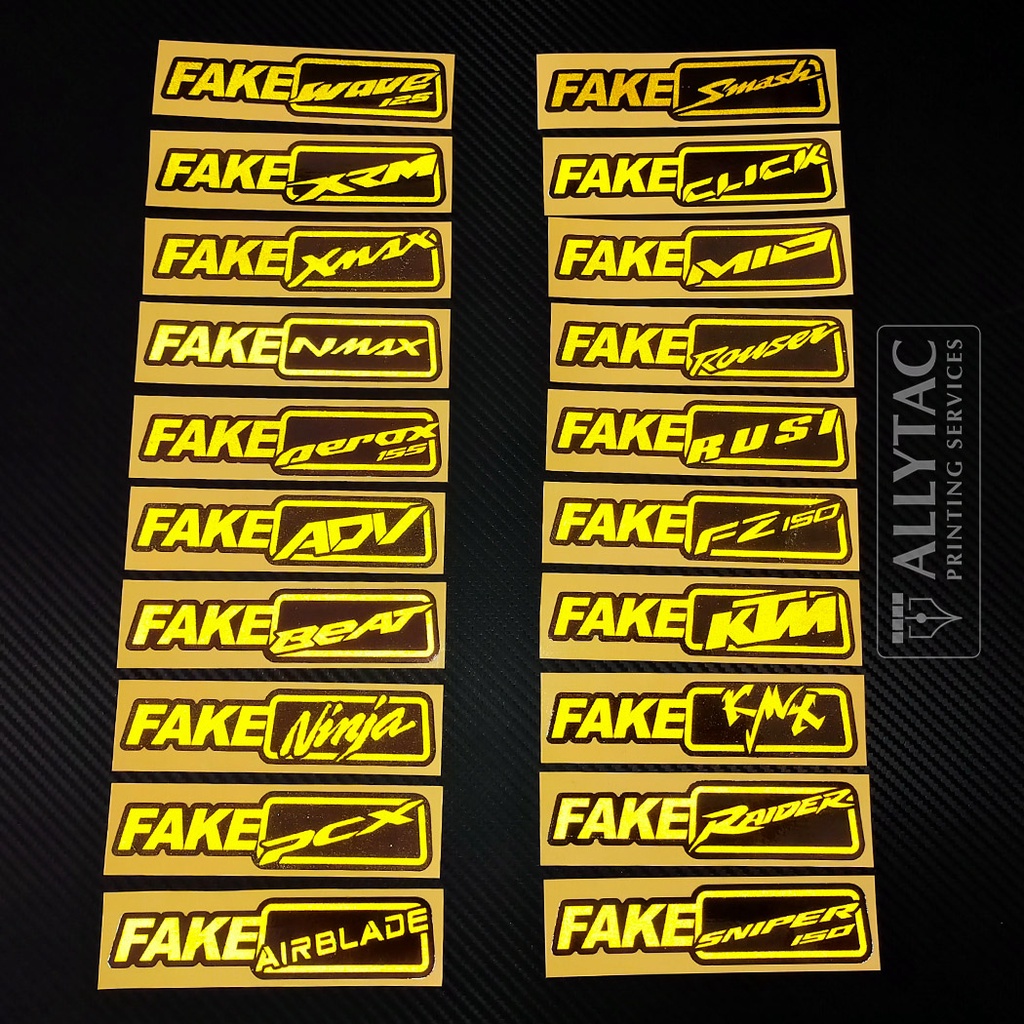 Reflectorized Stickers FAKE AEROX / Airblade / Beat / Click / Mio ...