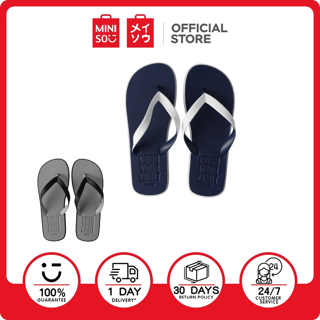 Miniso Minimalist Series Men'S Flip Flops | Shopee Philippines