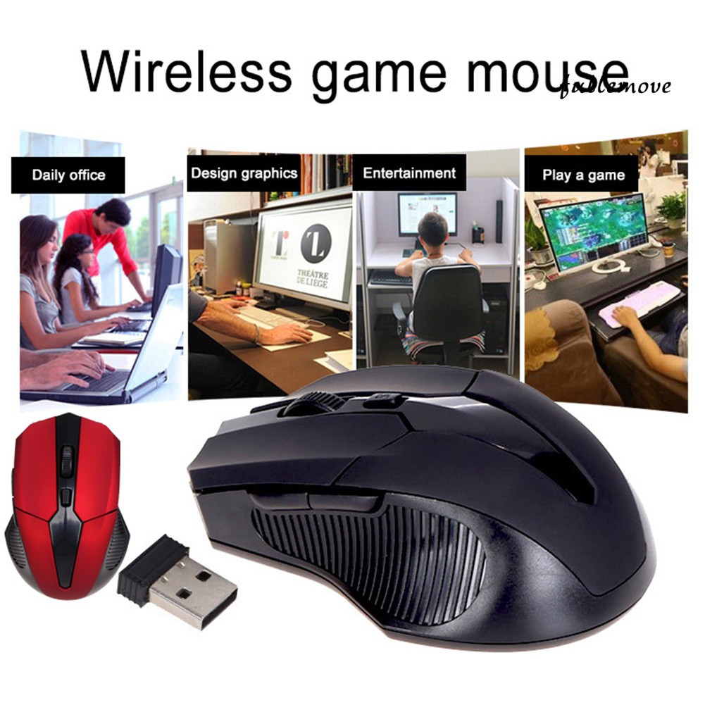 ‹emove› Ergonomic 2.4GHz Wireless Optical Scroll Wheel Gaming Mouse ...