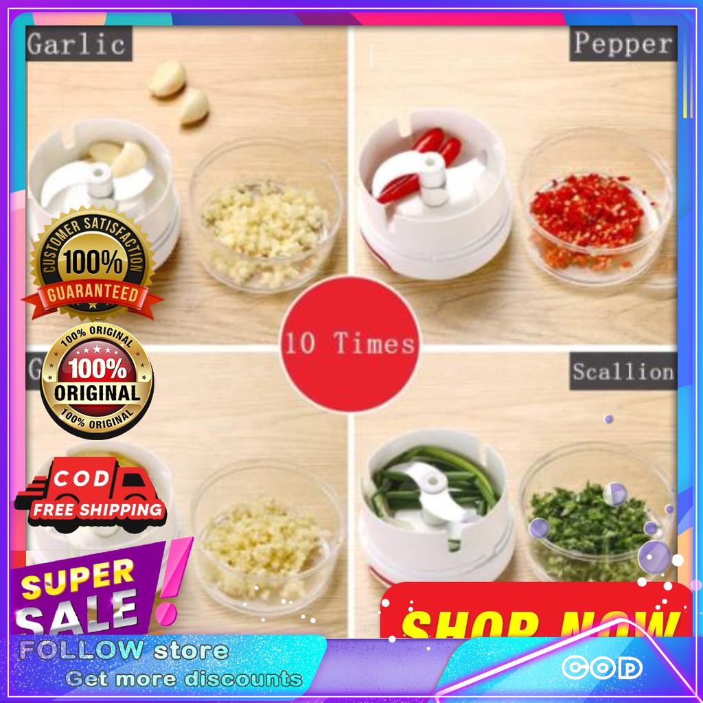 Original Mini Food Chopper Hand Pull Garlic Grinder Onion Ginger Masher ...