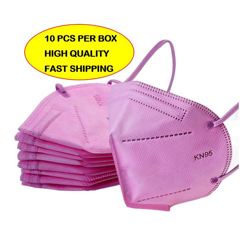 Pink KN95 Disposable Mask Without Valve high quality same color earloop ...