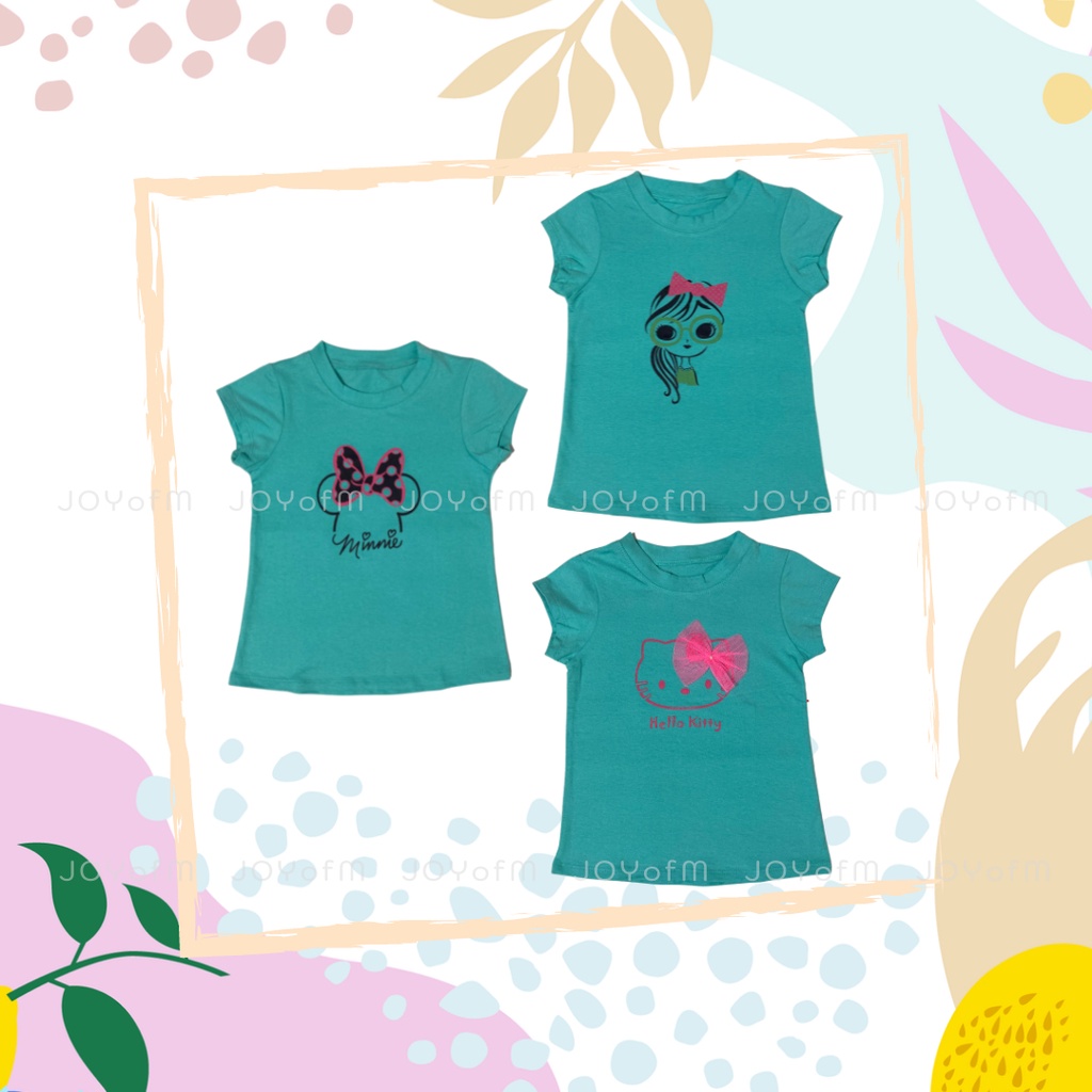 Cute Tees T Shirt For Little Girls Kids 3 5 Years Old Shopee