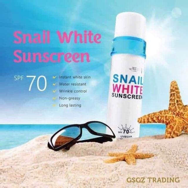 orig SNAIL WHITE SUNSCREEN SPF 70 | Shopee Philippines