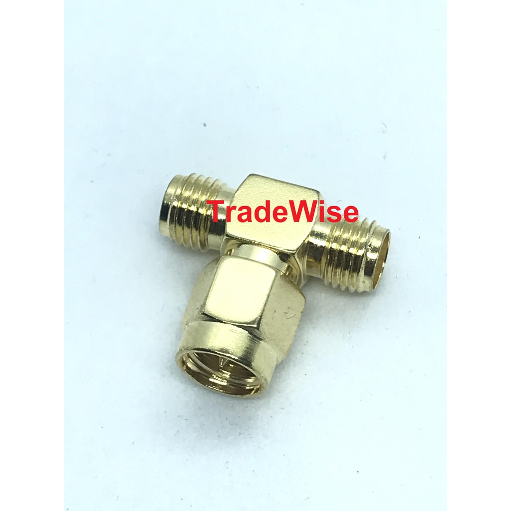 SMA Splitter 3 WAY ADAPTER "T" Type Male To 2x Female Jack (HUAWEI WIFI ...