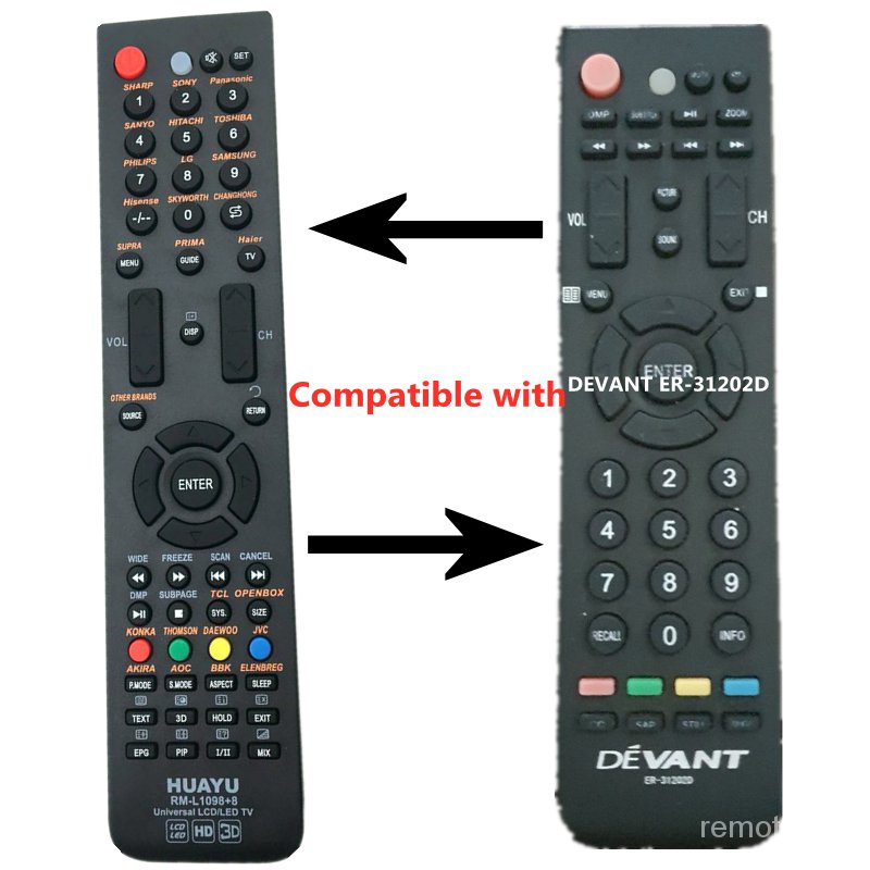 For new HUAYU UNIVERSAL RM-L1098 + 8 Remote Control LED LCD TV for ER ...