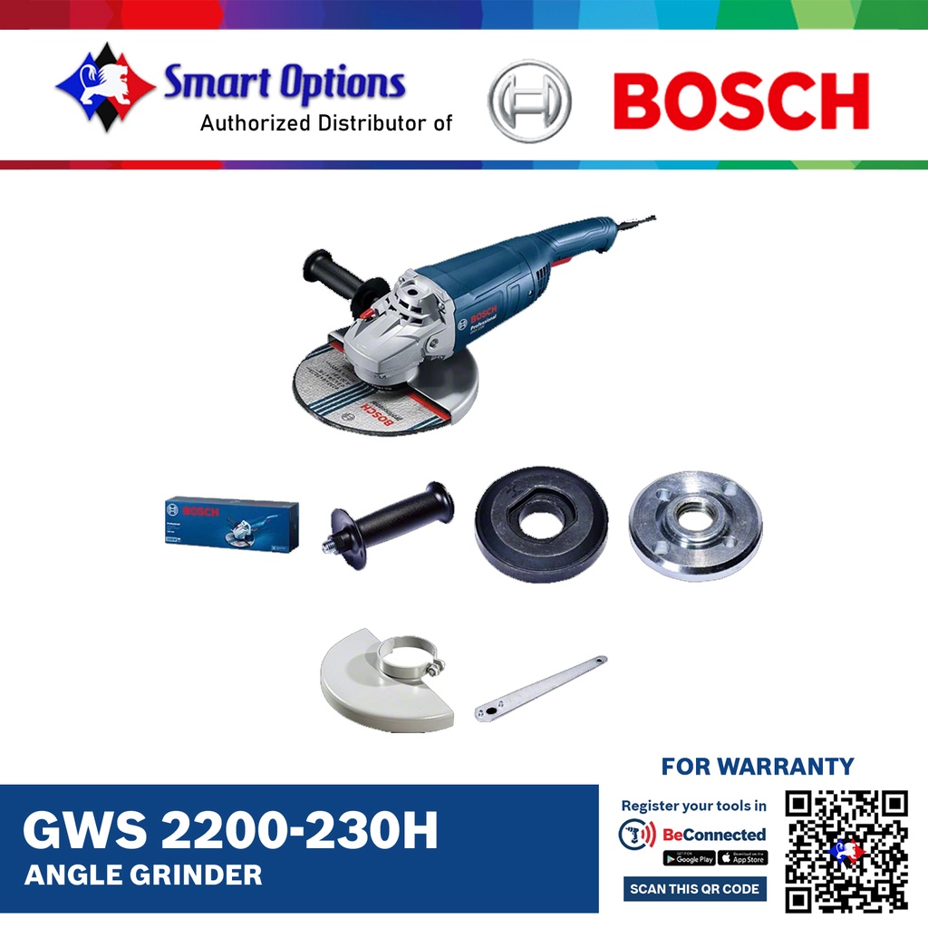 BOSCH GWS 2200-230 H ANGLE GRINDER | Shopee Philippines
