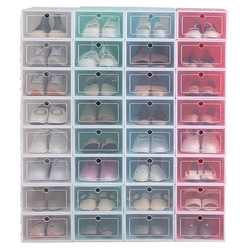 Colorful Stockable Shoe Box Shoes Storage And Organizer Perfect ...