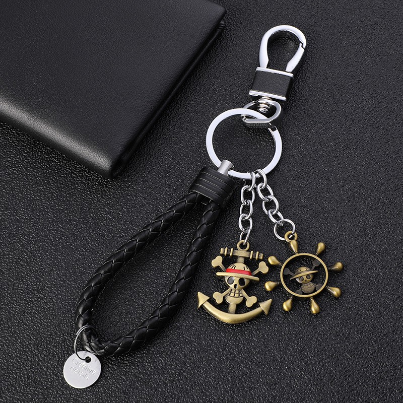 Cartoon One Piece One Piece Peripheral Keychain Luffing Metal Pendant ...