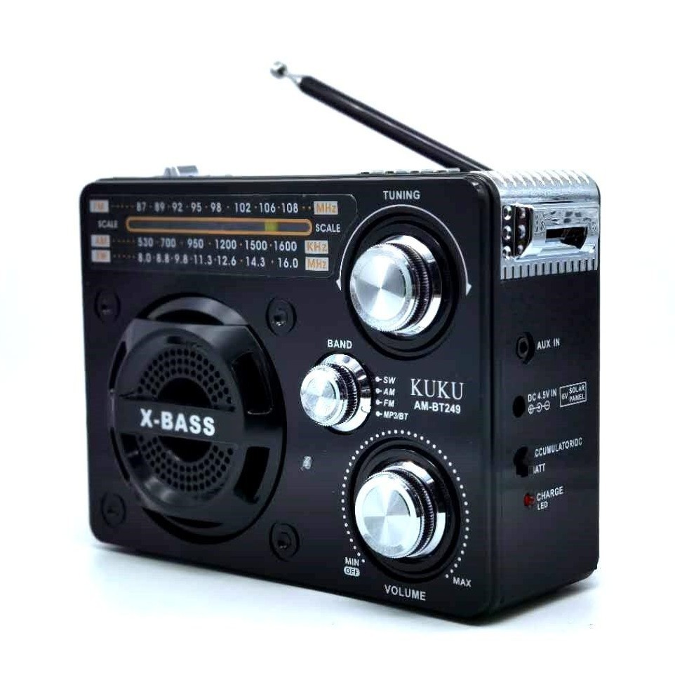 AM249/361U FM/AM/SW 3Band Wireless Bluetooth Speaker AM/FM Portable Rechargeable USB/TF/MP3 ...