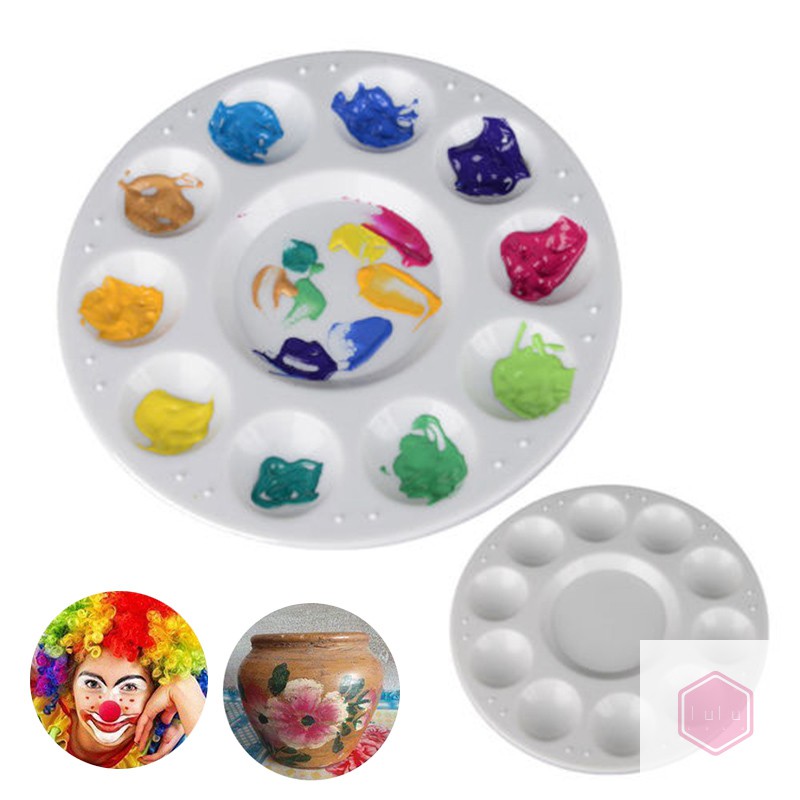11 Wells Art Paint Plastic Drawing Tray Color Palette Oil Watercolour ...