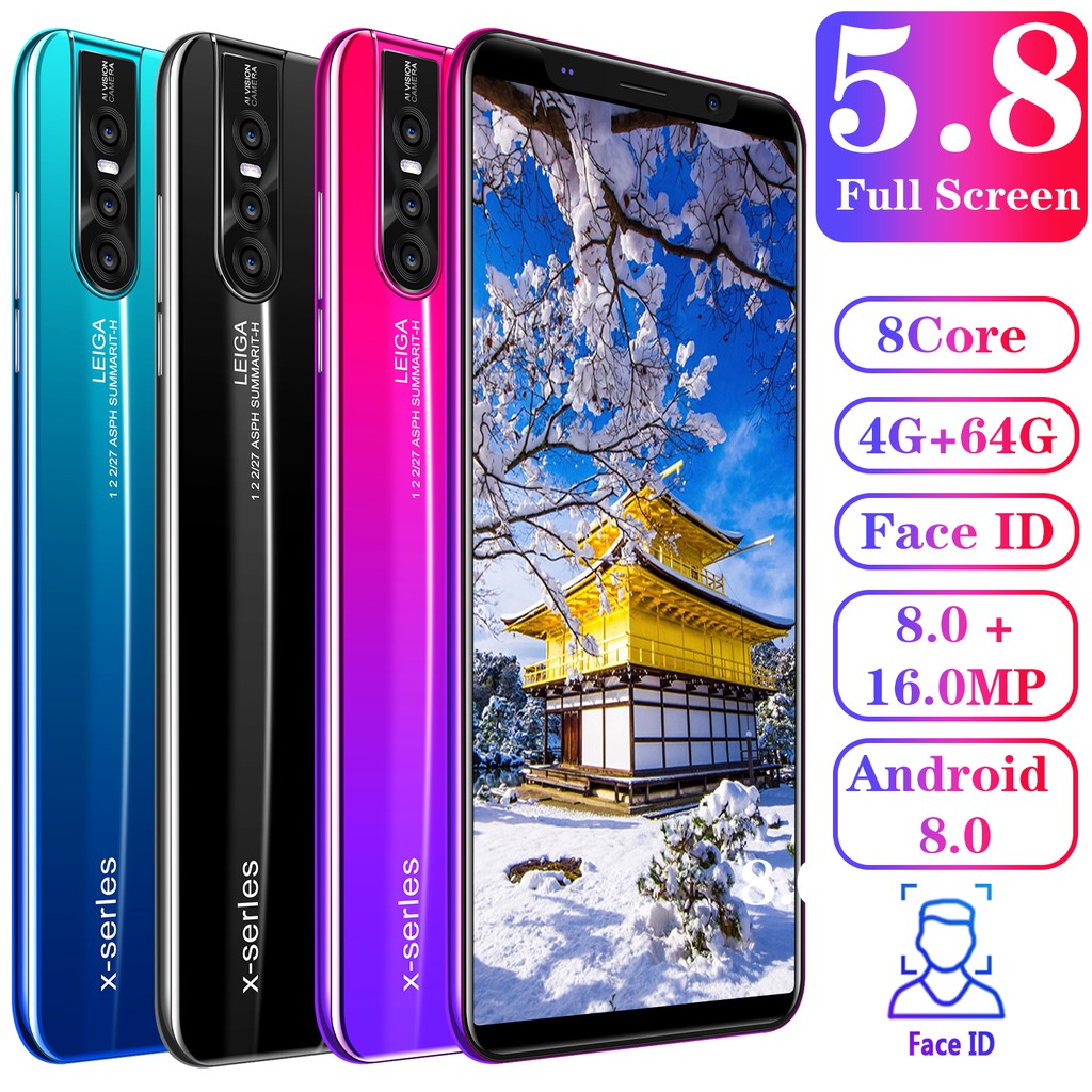 【Ready Stock】X27 5.8 inch Smartphone 4gB RAM 64GB ROM Mobile Phone Cell ...
