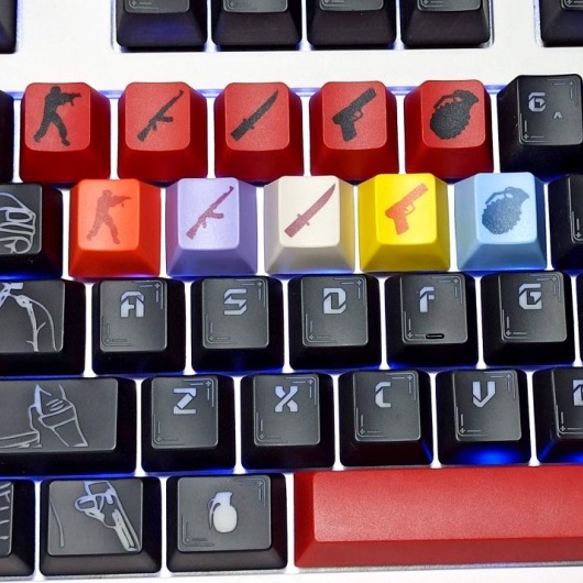 5PCS PBT Keycap Sublimation CSGO R4 cherry OEM Suitable For Mechanical ...