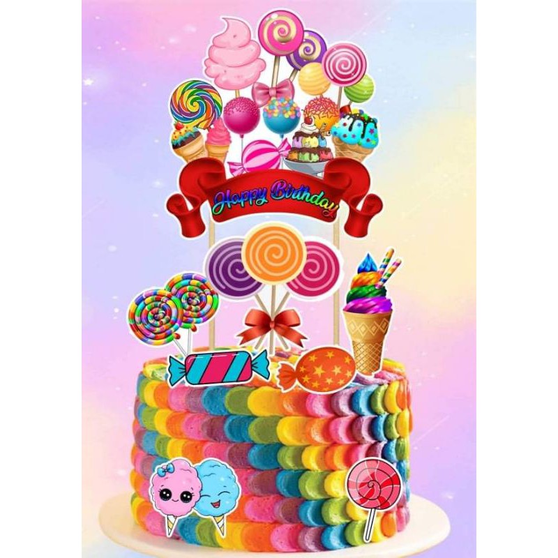 Candy Theme Customize Cake Topper | Shopee Philippines