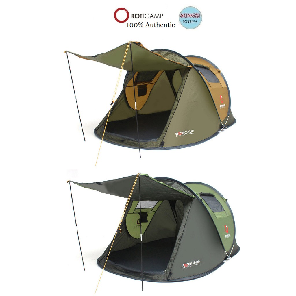 ROTICAMP One Touch Tent Collection with Shade Canopy (3-4 Person ...