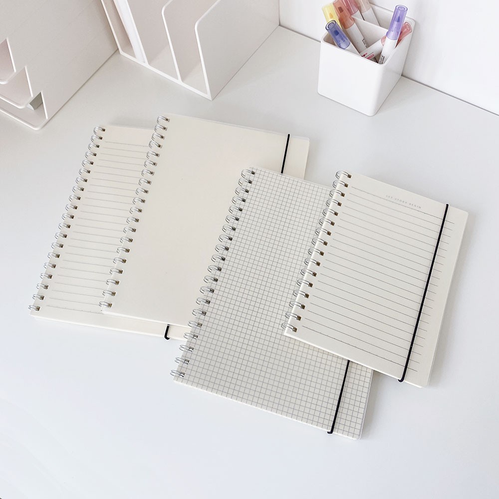 Muji-style Notebook A6/A5/B5/A4 [Dotted/Lined/Grid/Blank] Notebook with garter | Shopee Philippines