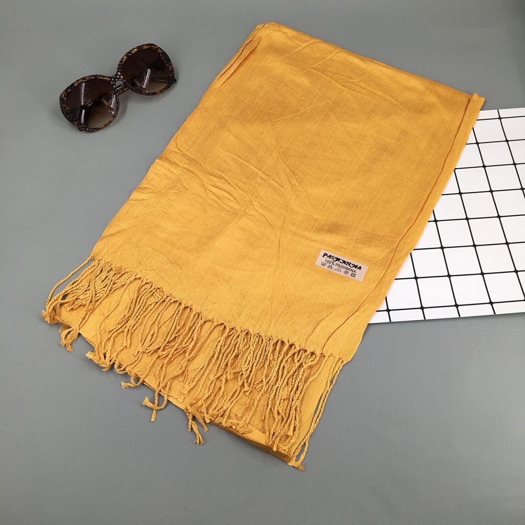 H SHOP Pashmina Plain Tassel Scarf Unisex Shawl | Shopee Philippines