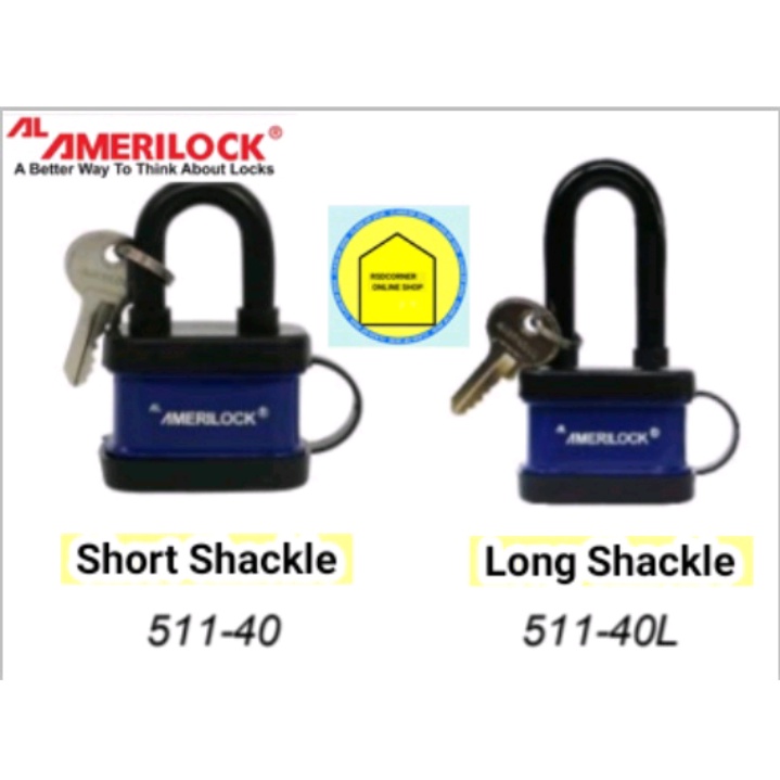 Amerilock Weatherproof Laminated Padlock 40mm (AL 511-40 / AL 511-40L ...