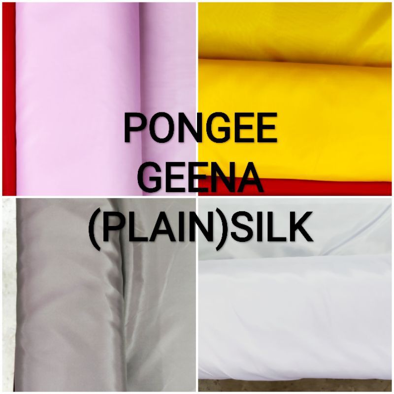 PONGEE (plain) GEENA GINA SILK (YARD) FABRIC CLOTH | Shopee Philippines