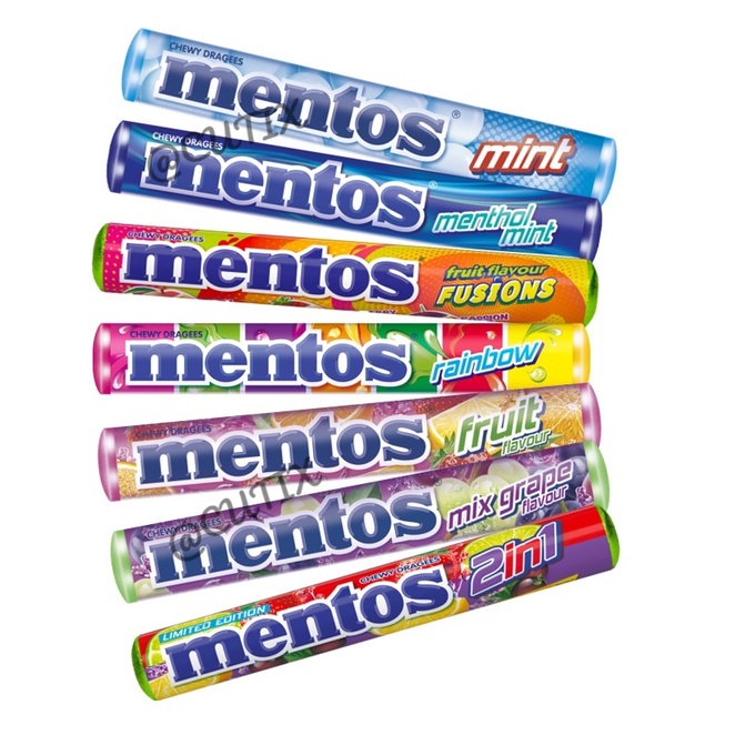 Mentos Chewy Dragees Assorted Flavors Candy Stick (37g) | Shopee ...