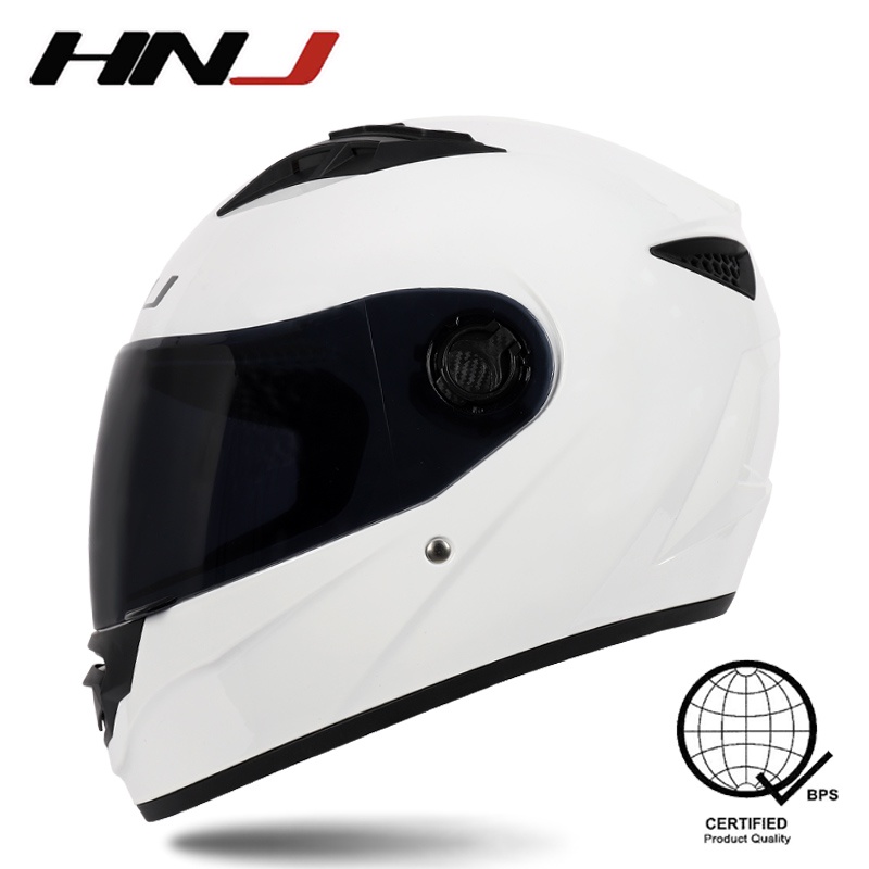 HNJ 855 Men Full Face Motorcycle Helmet Black Single Visor With Women's ...