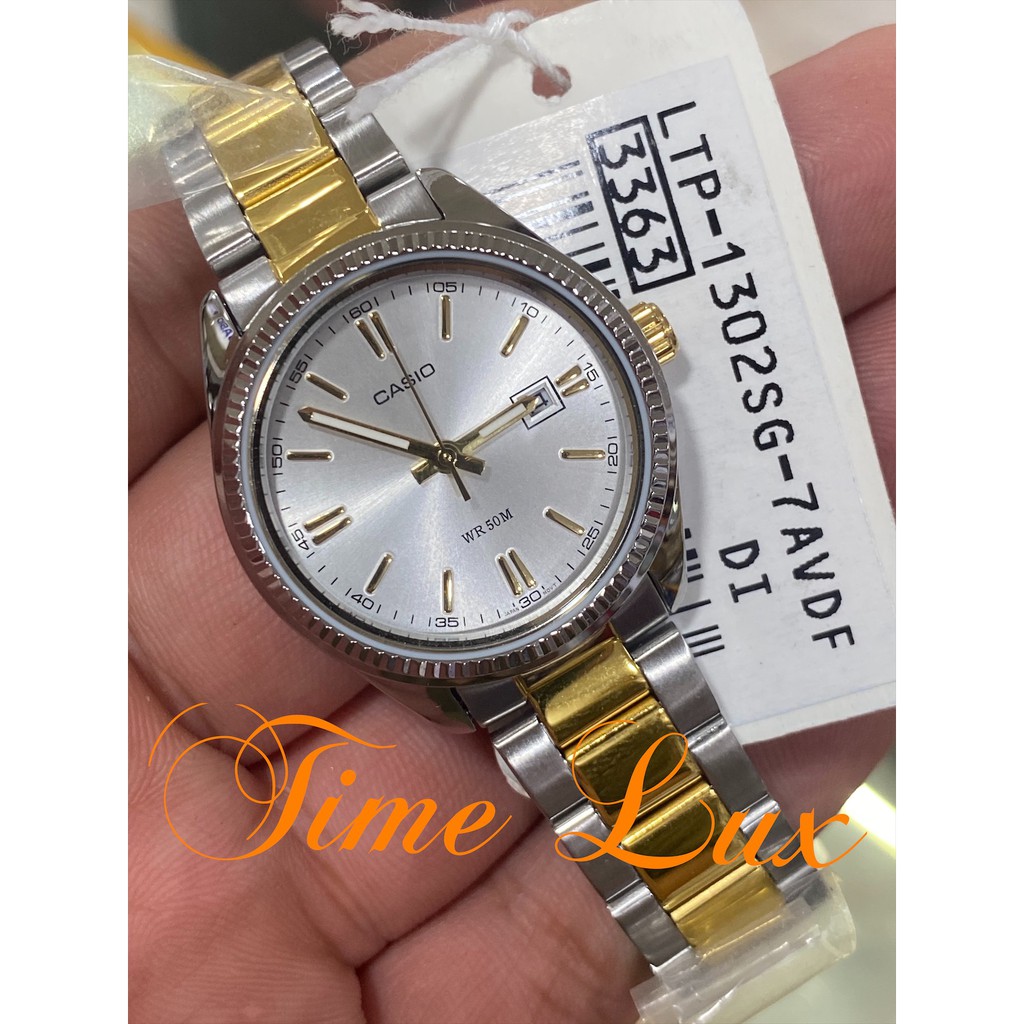 Casio Ltp-1302sg-7a Ladies Twotone | Shopee Philippines